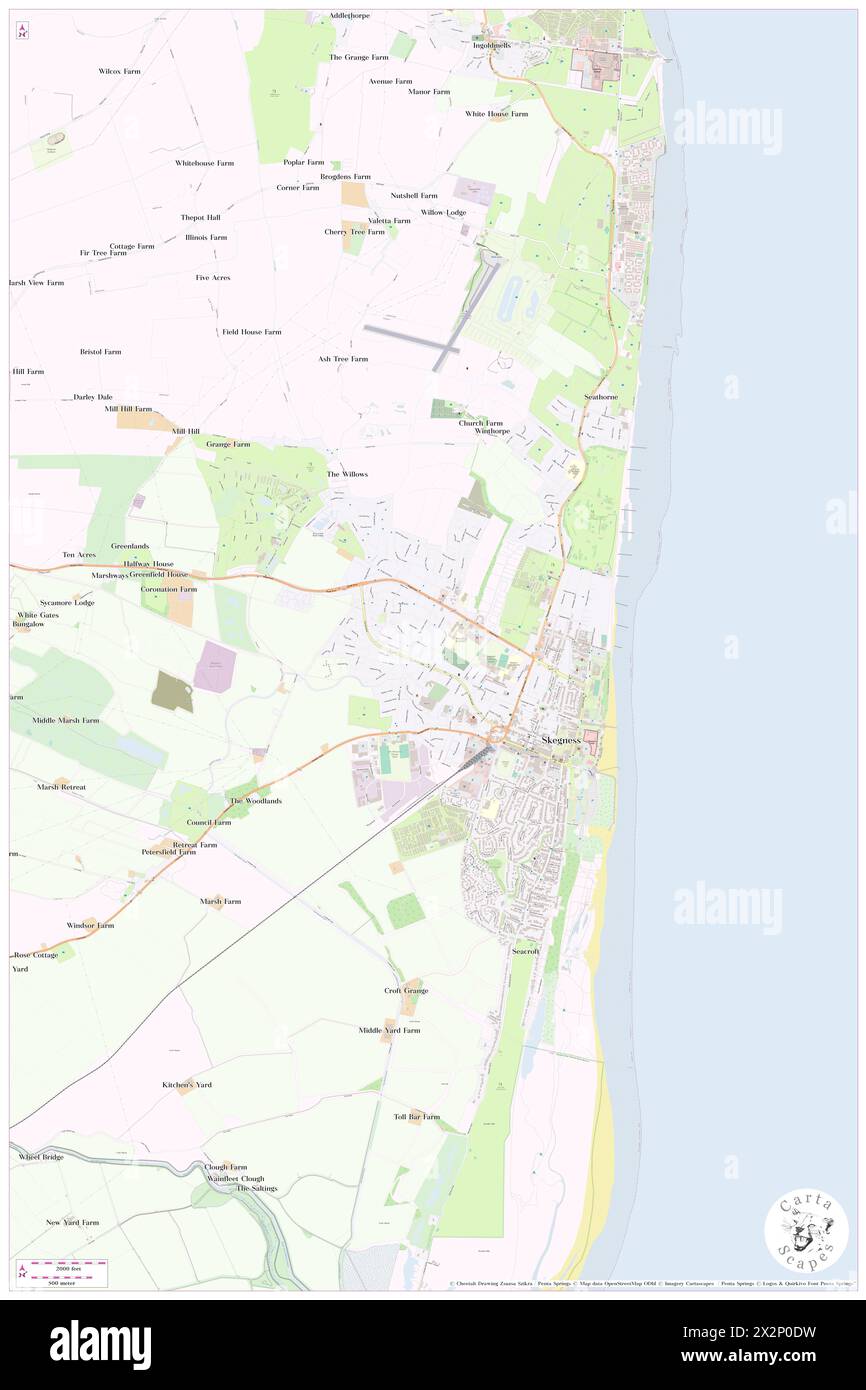 Skegness map hi-res stock photography and images - Alamy