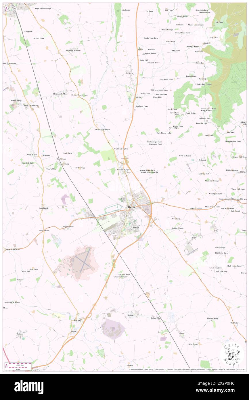 Map of thirsk hi-res stock photography and images - Alamy