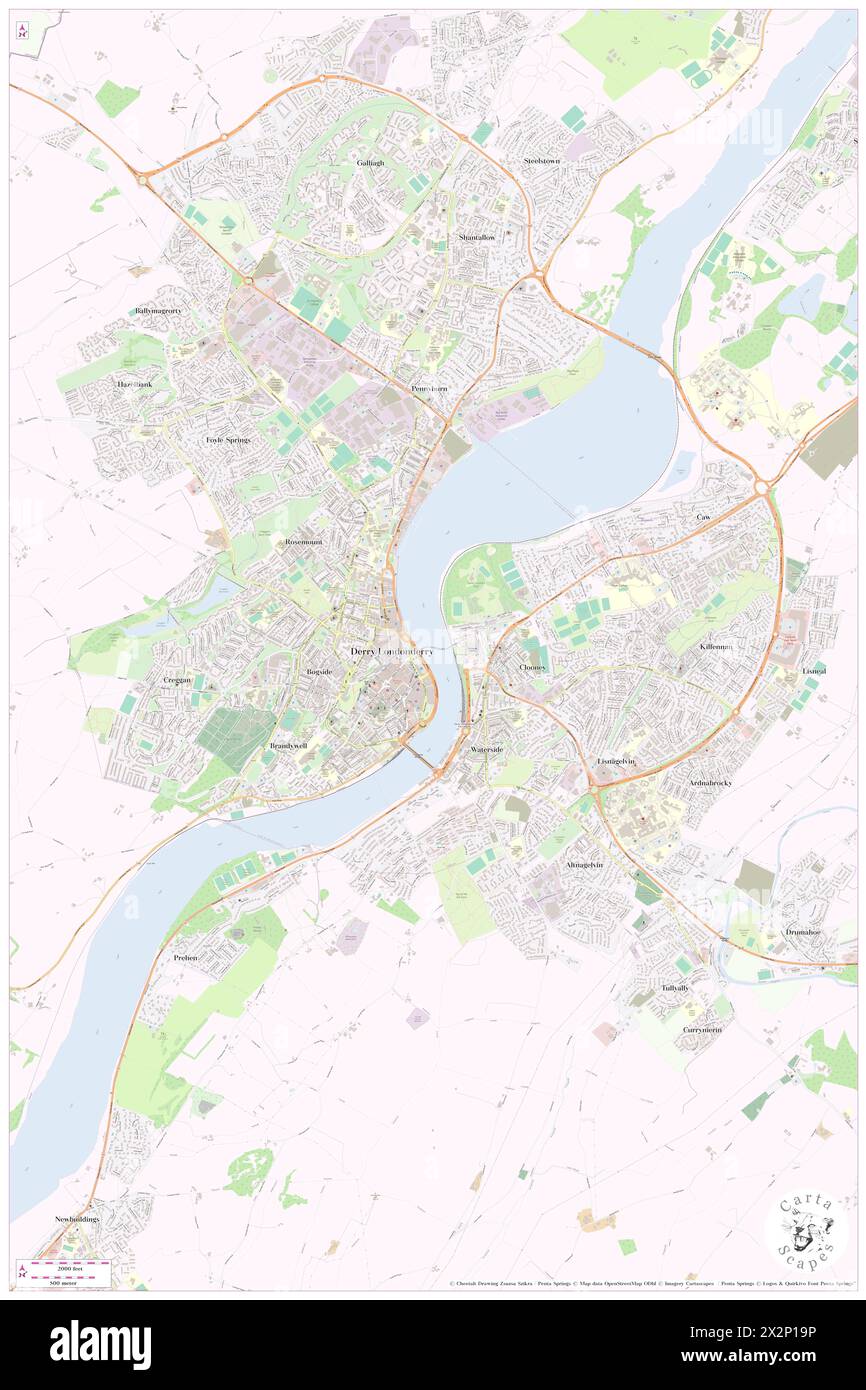 The Peace Bridge, Derry City and Strabane, GB, United Kingdom, Northern ...