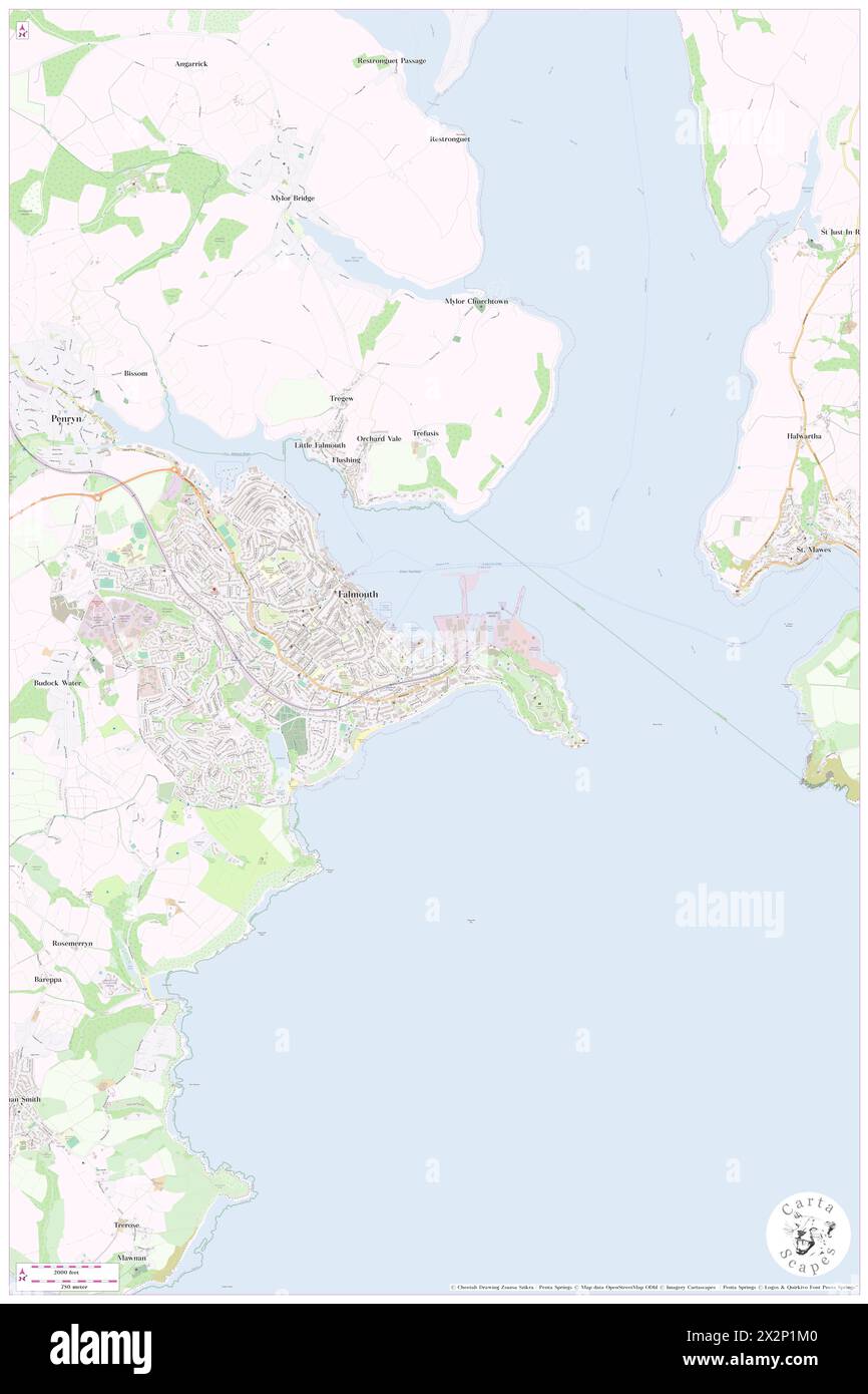 Falmouth Harbour, Cornwall, GB, United Kingdom, England, N 50 9' 2'', S ...