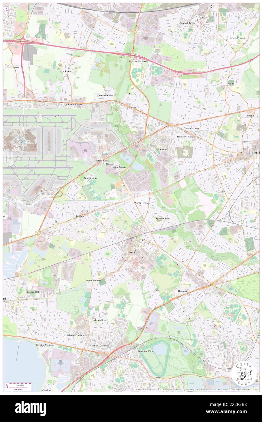 Feltham map hi-res stock photography and images - Alamy