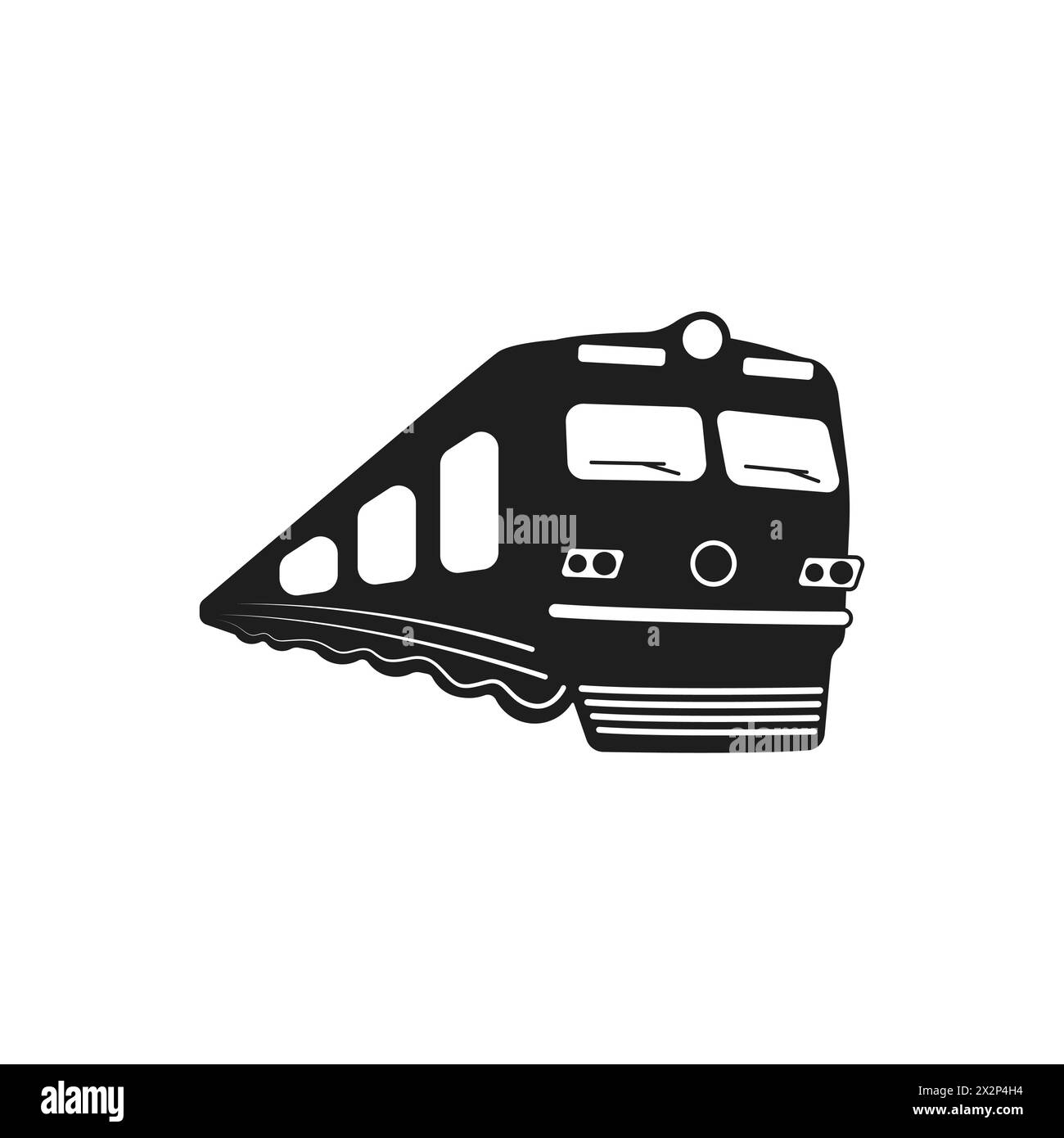 Industrial locomotive vector icon. Train silhouette vector. Railway ...