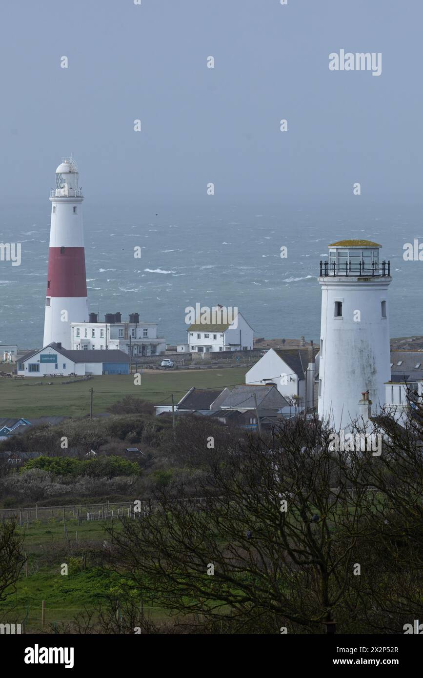 Portland Bill lighthouse & bird observatory Dorset April 2024 Stock ...
