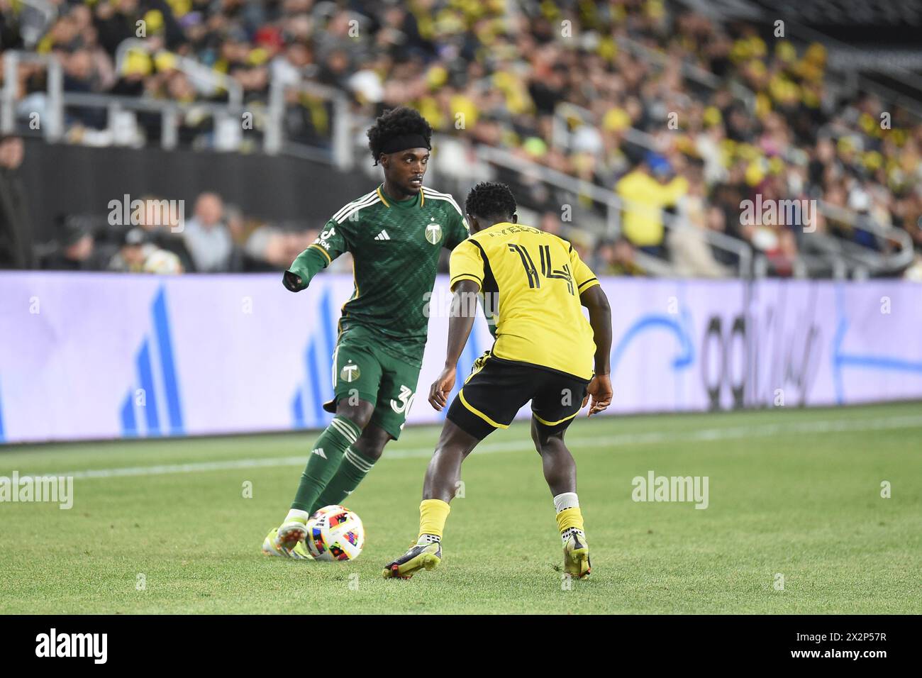Columbus, Ohio, USA. 20th Apr, 2024. Portland Timbers midfielder ...