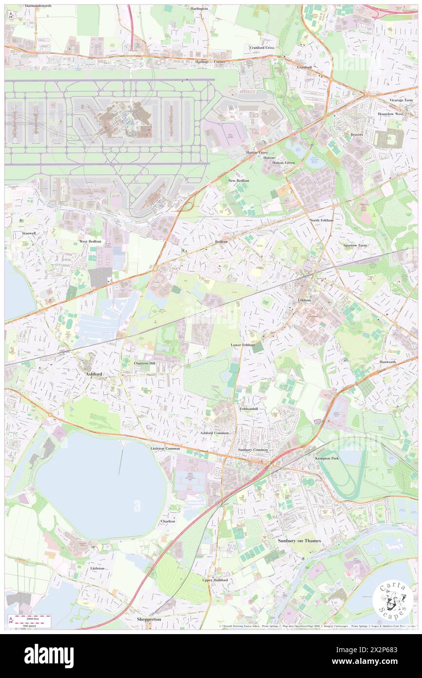 Feltham map hi-res stock photography and images - Alamy