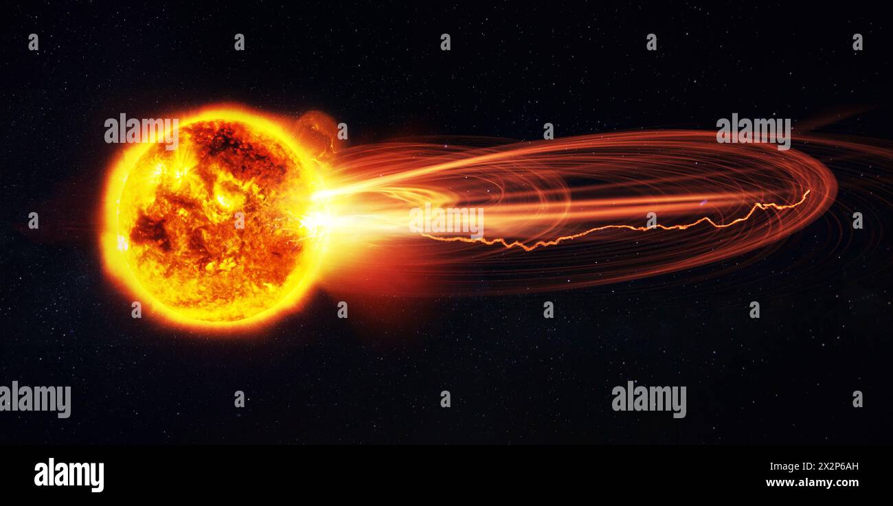 Magnetic Flare On The Sun. A Strong Explosion With Plasma Ejection On ...