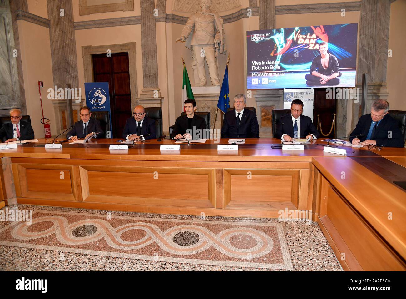 Rome, Italy. 23rd Apr, 2024. Rome: Ministry of Culture. Presentation of ...