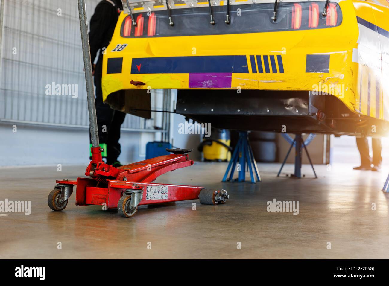 Back view Nascar Whelen euro series racing sportscar vehicle Motorsport ...