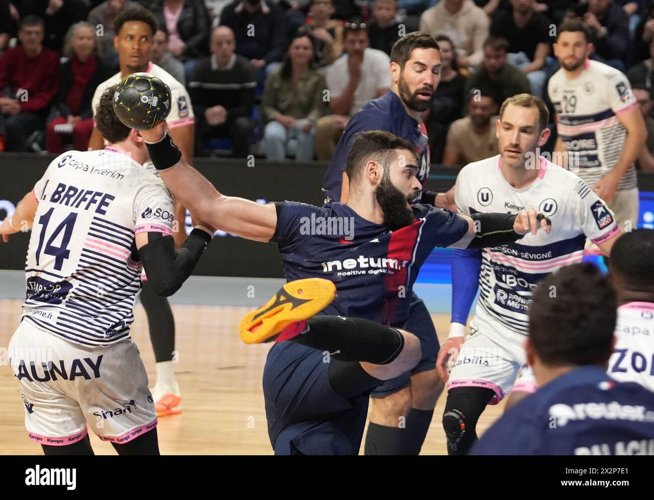 Nikola Karabatic and Ruben Marchan of Paris saint Germain during the ...