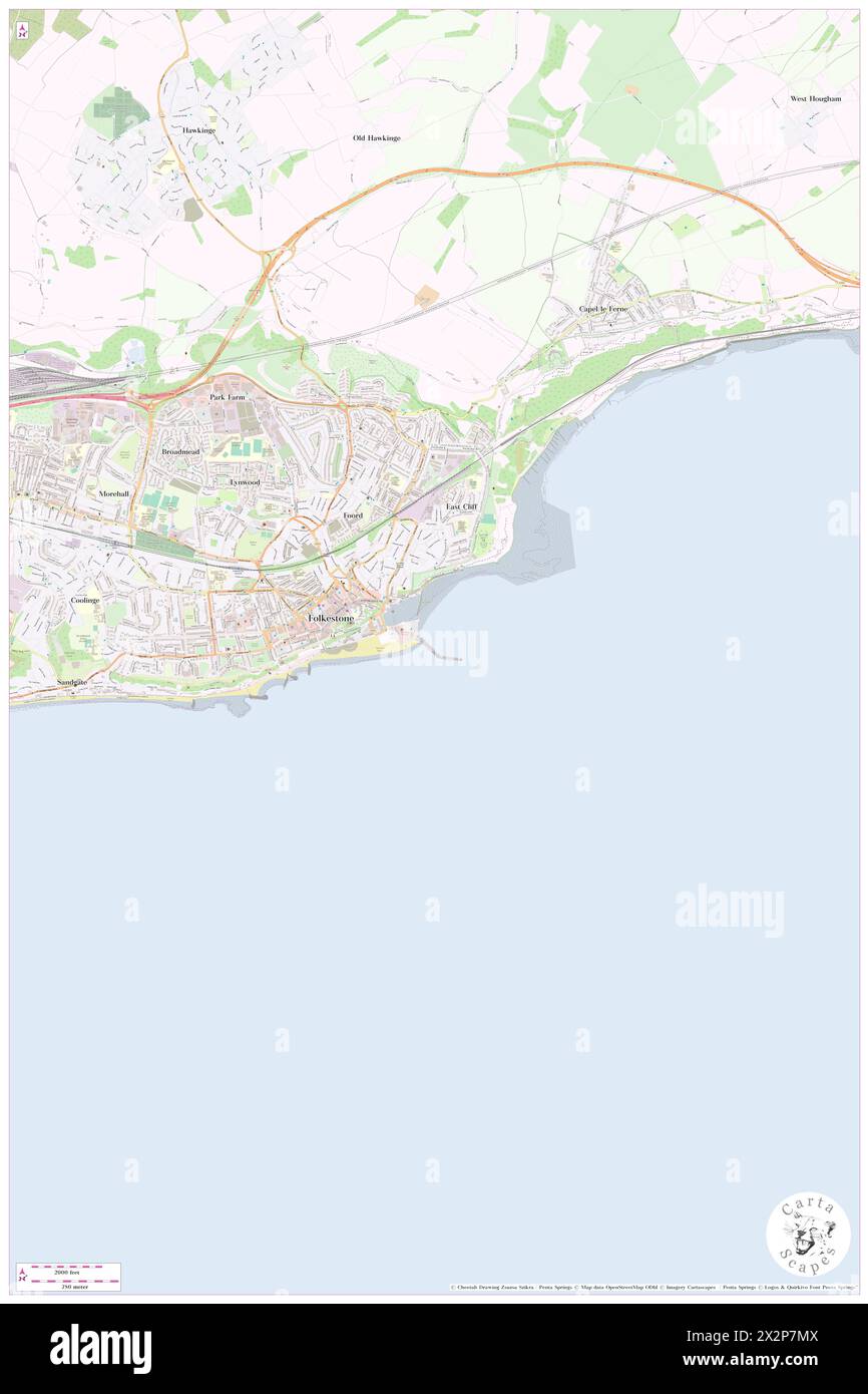 Map of folkestone hi-res stock photography and images - Alamy