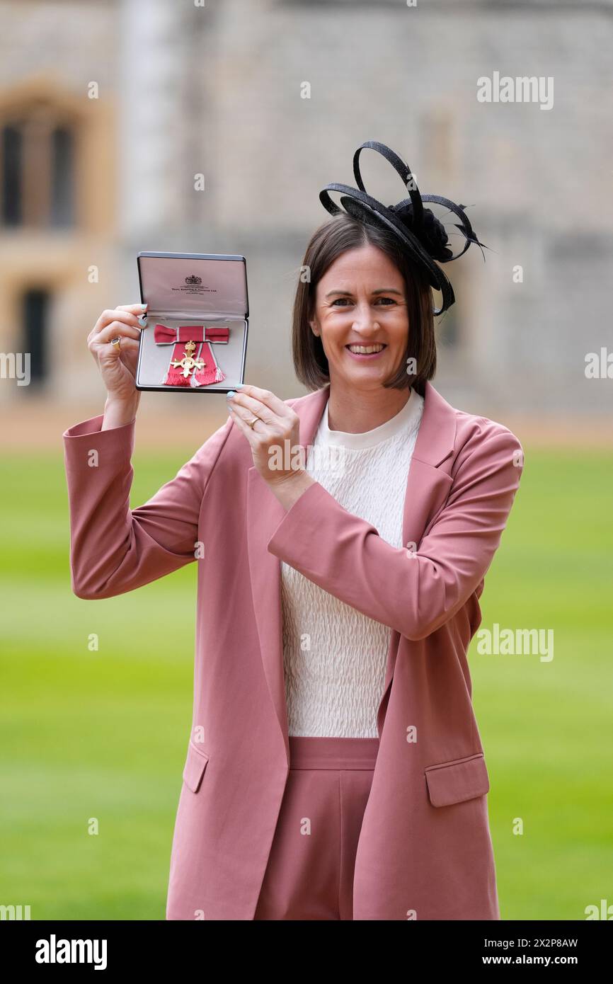Lydia Greenway, after being made an Officer of the Order of the British ...