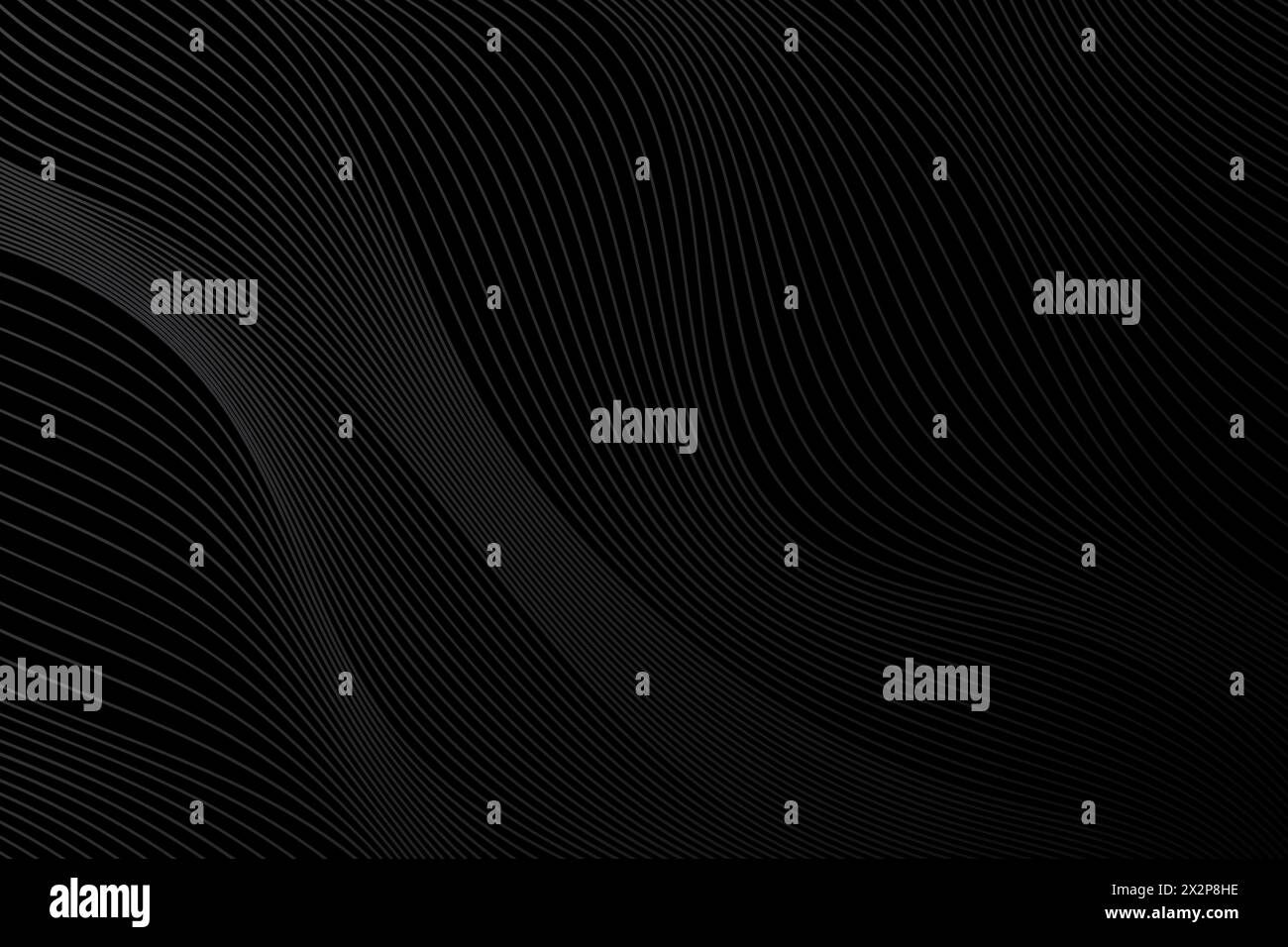 Black abstract background design. wavy line pattern, Vector ...
