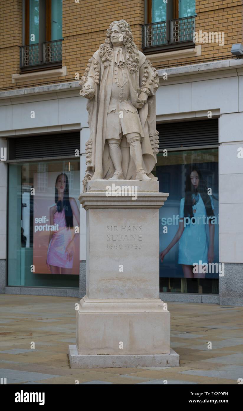 Statue by sculptor Simon Smith in Duke of York Square of Sir Hans ...