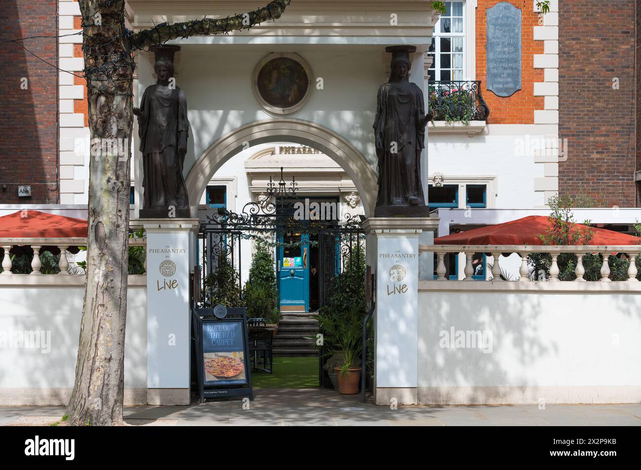 Entrance to Pizza Express supper club The Pheasantry a live music venue ...