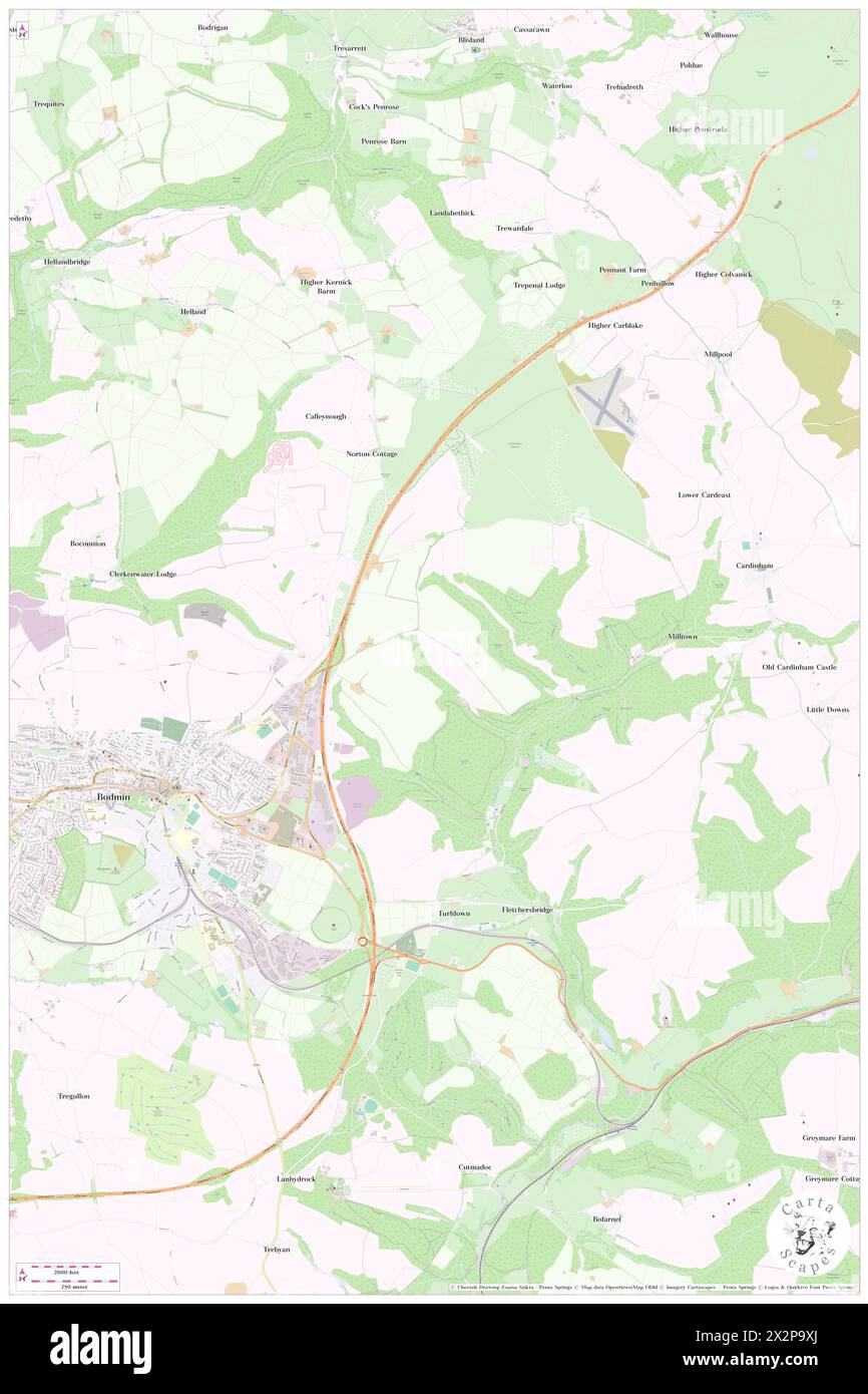 Bodmin transmitter, Mast Northwest, Cornwall, GB, United Kingdom ...