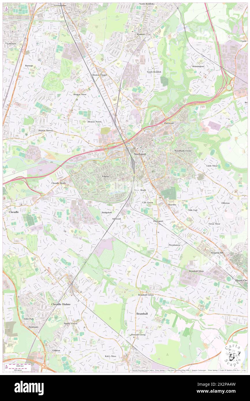 Map of edgeley Cut Out Stock Images & Pictures - Alamy