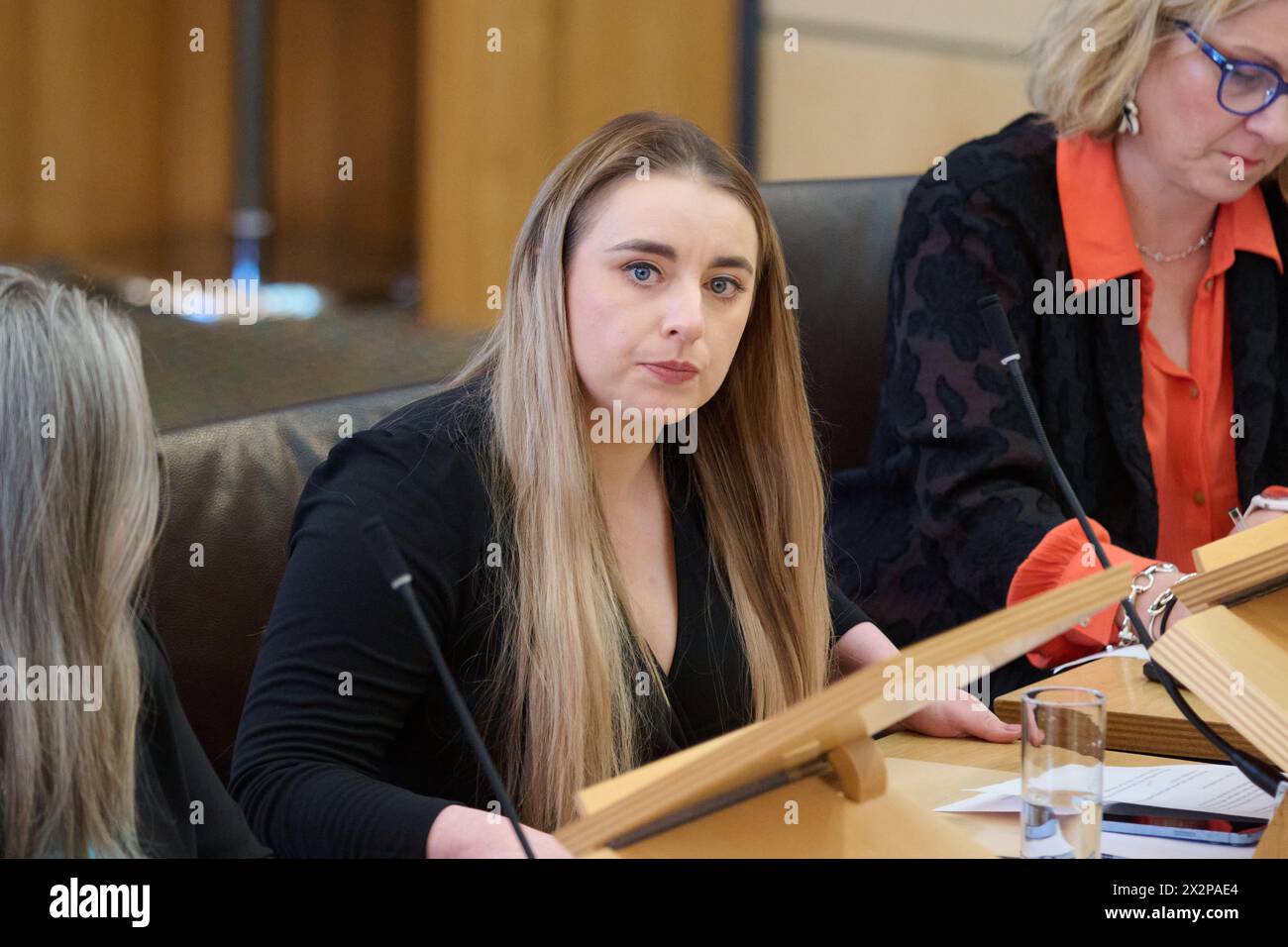 Edinburgh Scotland, UK 23 April 2024. Meghan Gallacher MSP at the ...