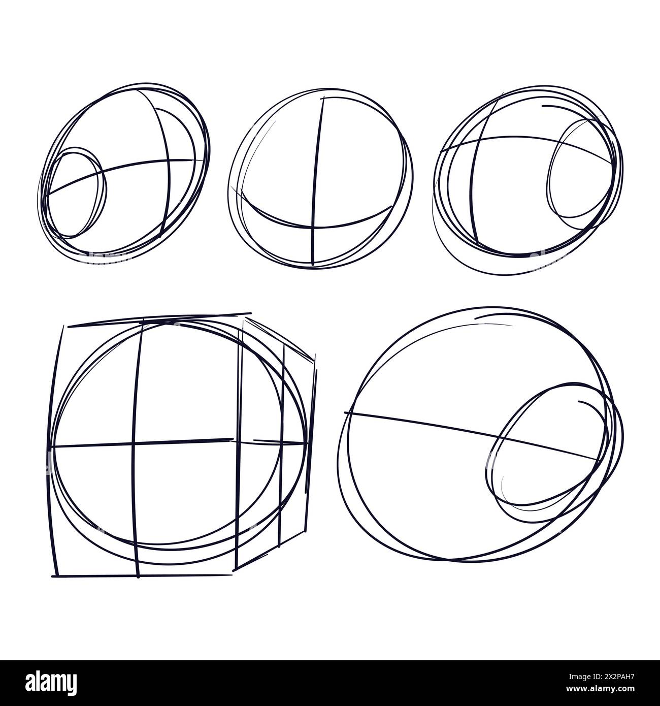 Face Drawing Scribble. Face Scribbles Set Vector Drawing Stock Vector ...