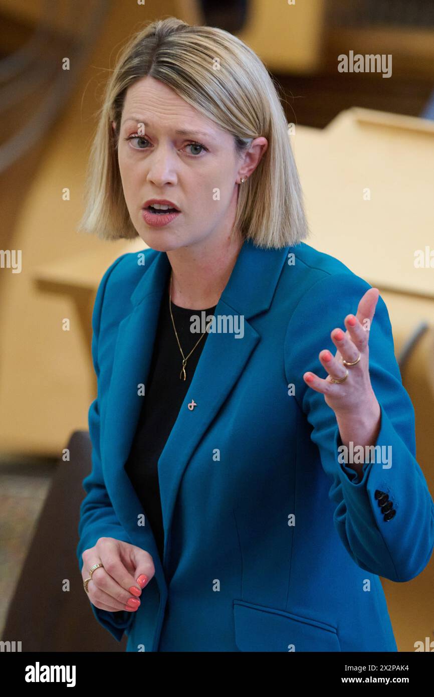 Edinburgh Scotland, UK 23 April 2024. Cabinet Secretary for Education ...