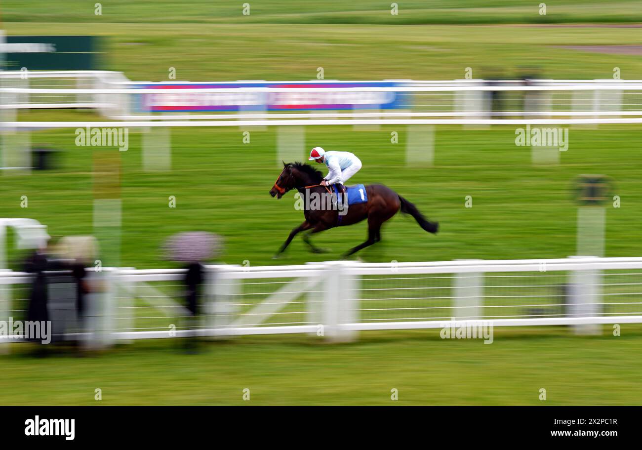 Mr Baloo and jockey Alec Voikhansky go to post for the Betfred "Nifty ...
