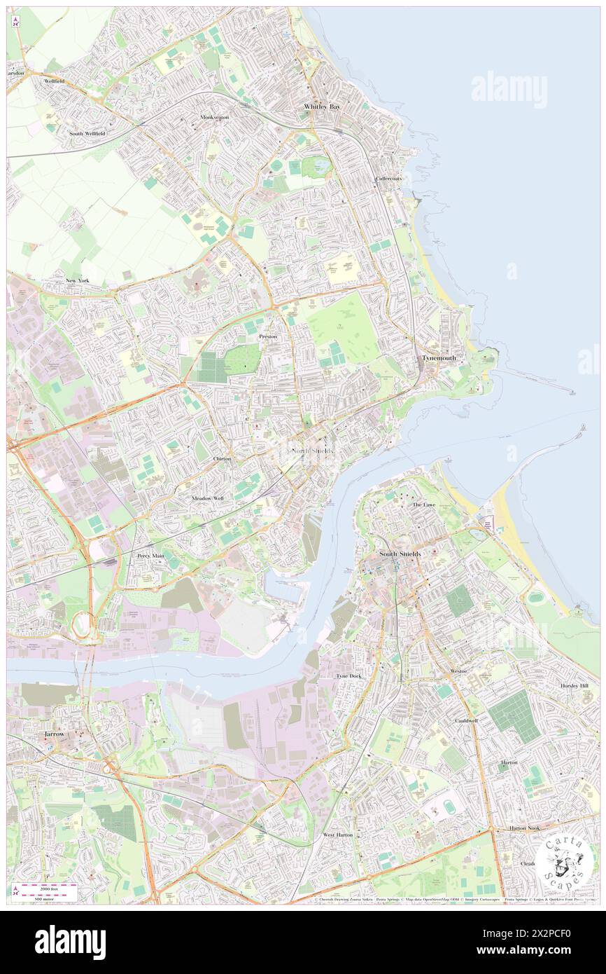 North shields map hi-res stock photography and images - Alamy