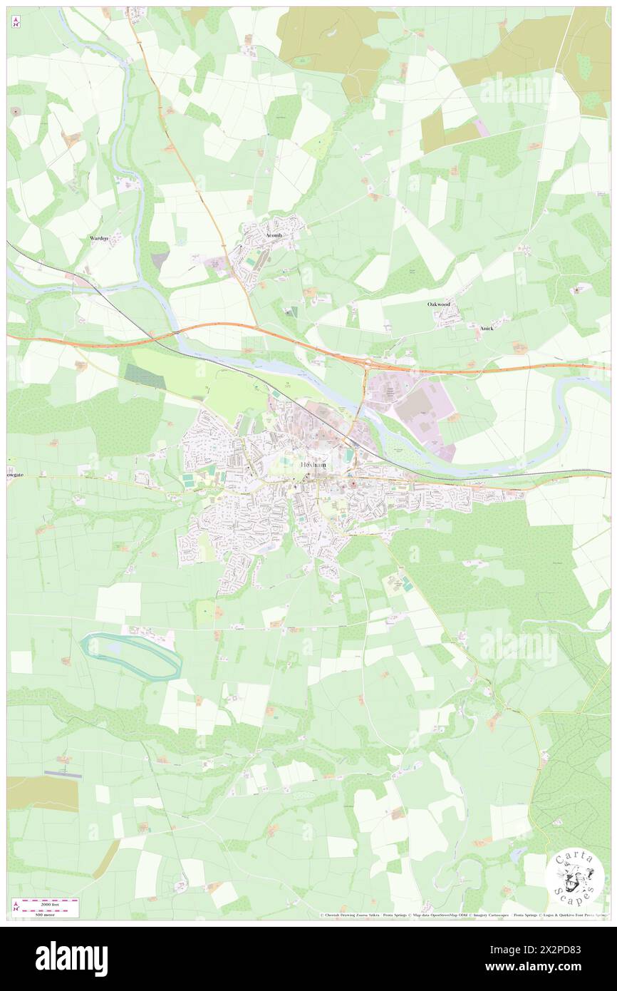 Map of hexham hi-res stock photography and images - Alamy