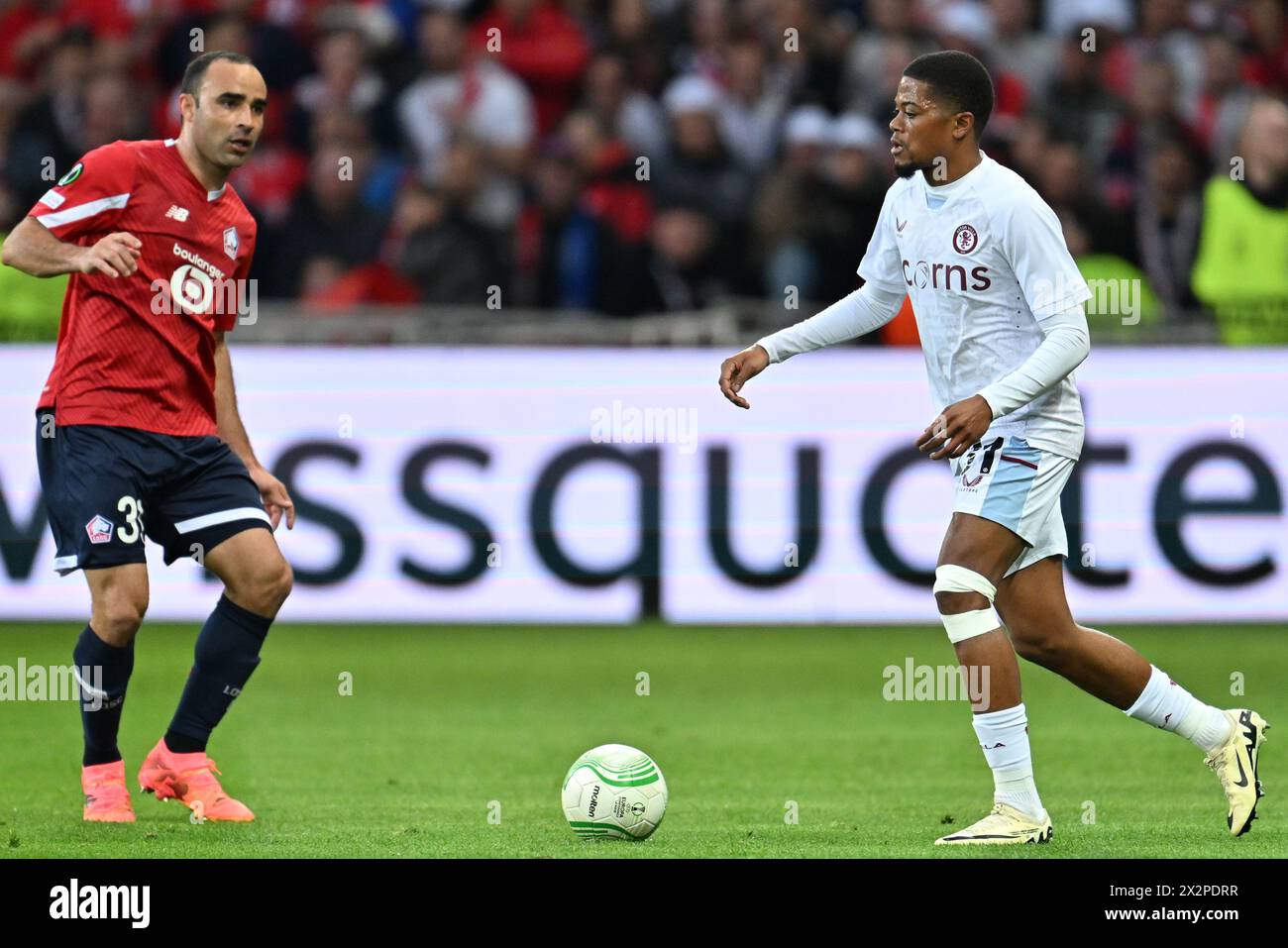 Leon Bailey (31) of Aston Villa pictured during the Uefa Conference ...