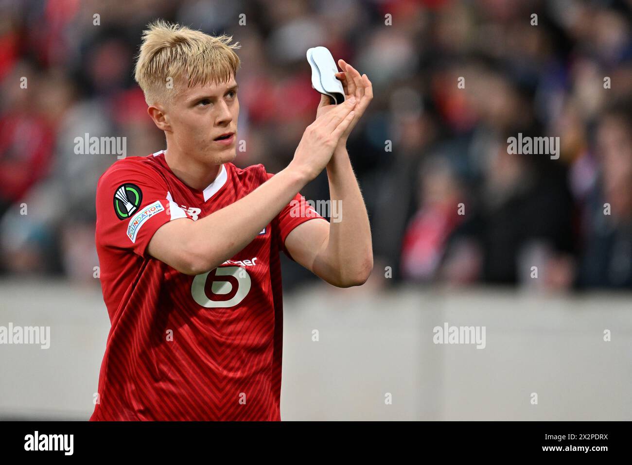 Hakon Arnar Haraldsson (7) of Lille pictured during the Uefa Conference ...