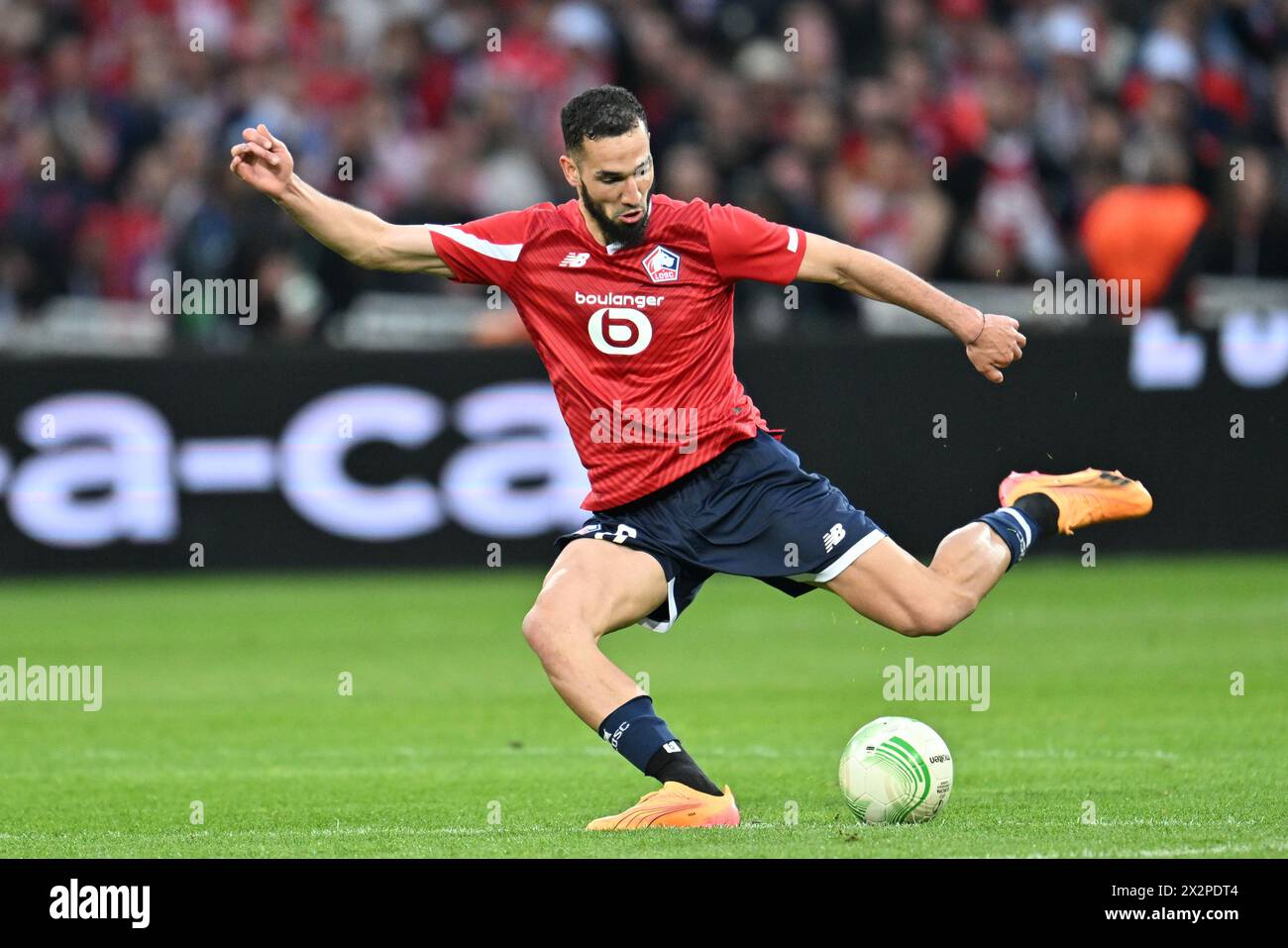 Nabil Bentaleb (6) of Lille pictured during the Uefa Conference League ...