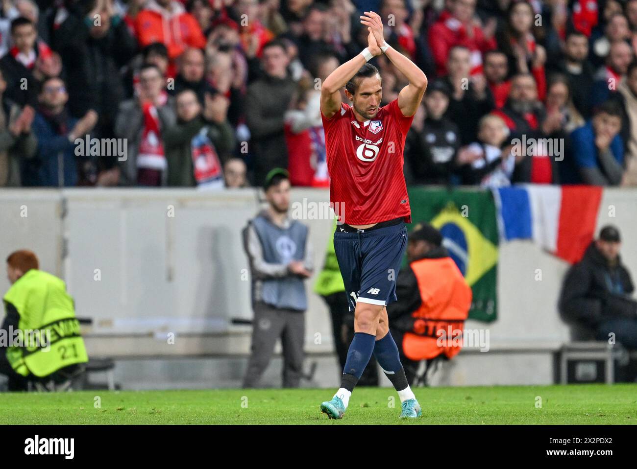 Yusuf Yazıcı (12) of Lille pictured during the Uefa Conference League ...