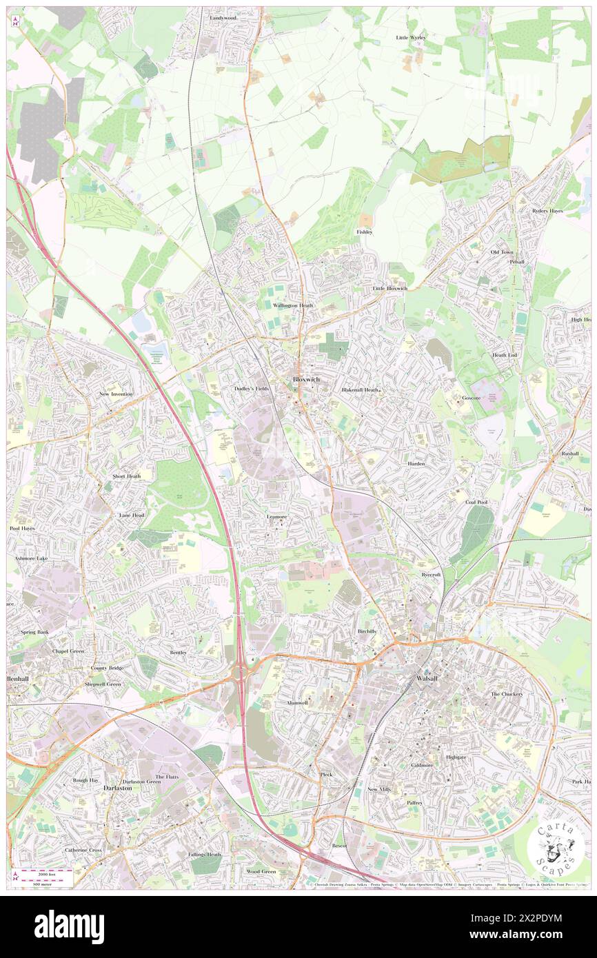 Walsall map hi-res stock photography and images - Alamy