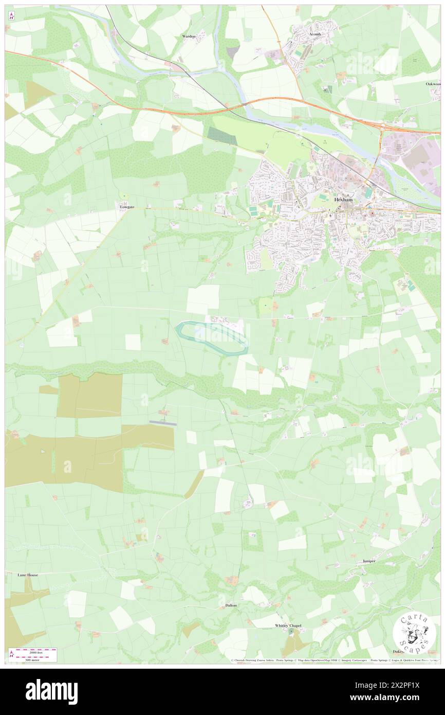Map of hexham hi-res stock photography and images - Alamy