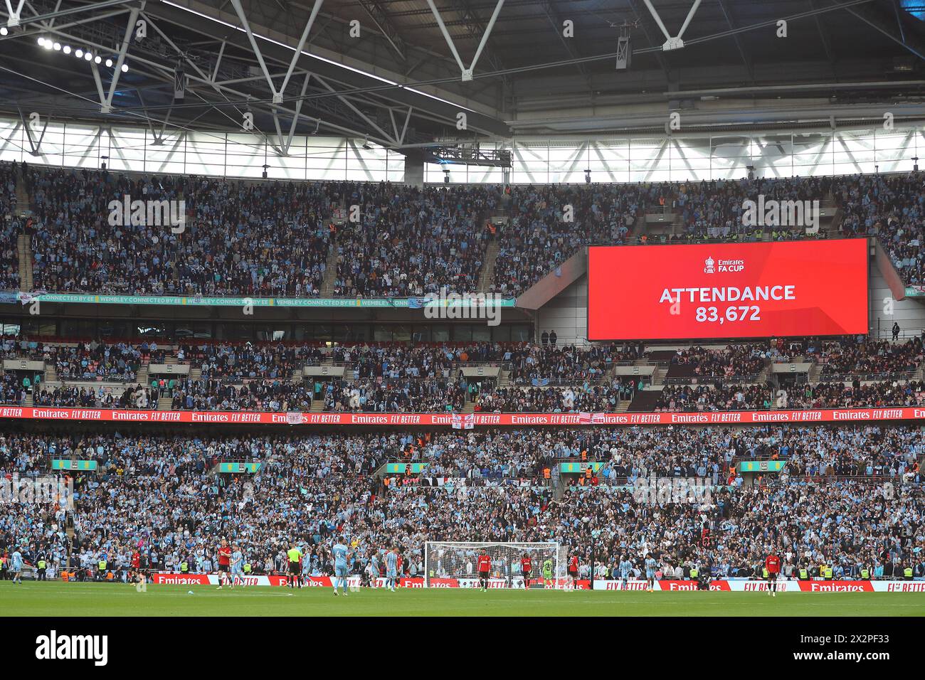 Big screen wembley stadium hi-res stock photography and images - Alamy