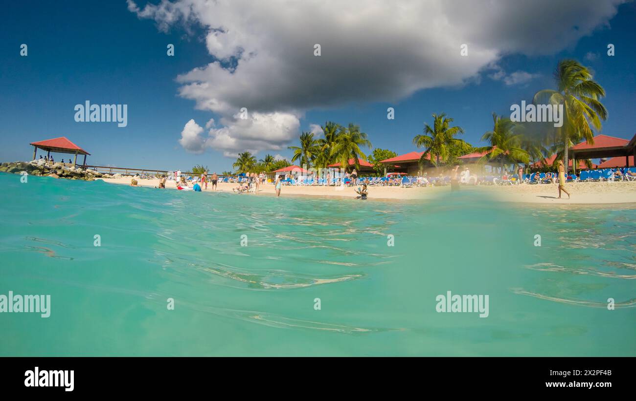 Tropical beach of Princess Cays Island in Bahamas Stock Photo - Alamy
