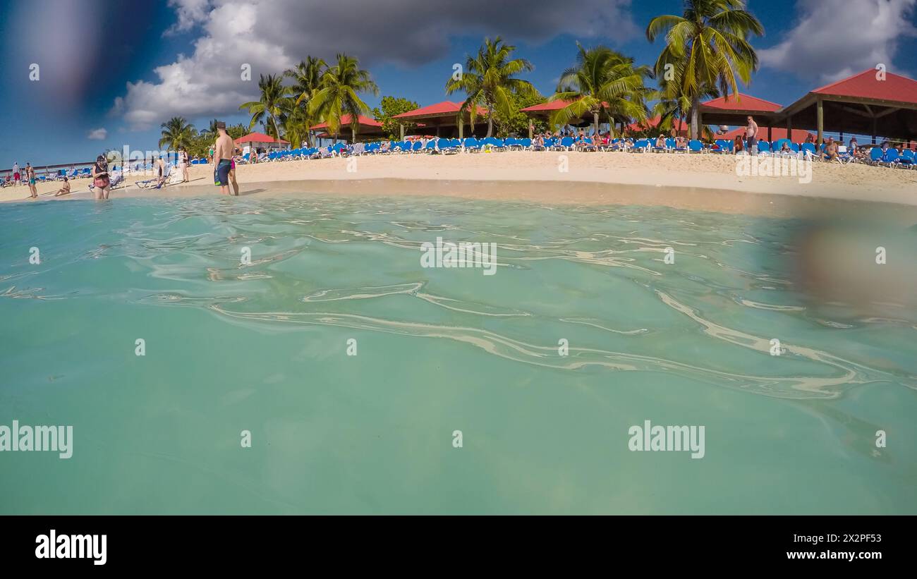 Tropical beach of Princess Cays Island in Bahamas Stock Photo - Alamy