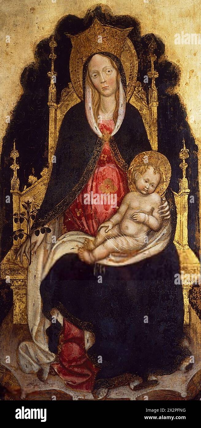 ITALY - JANUARY 13: Madonna and Child on the throne, ca 1420, by ...