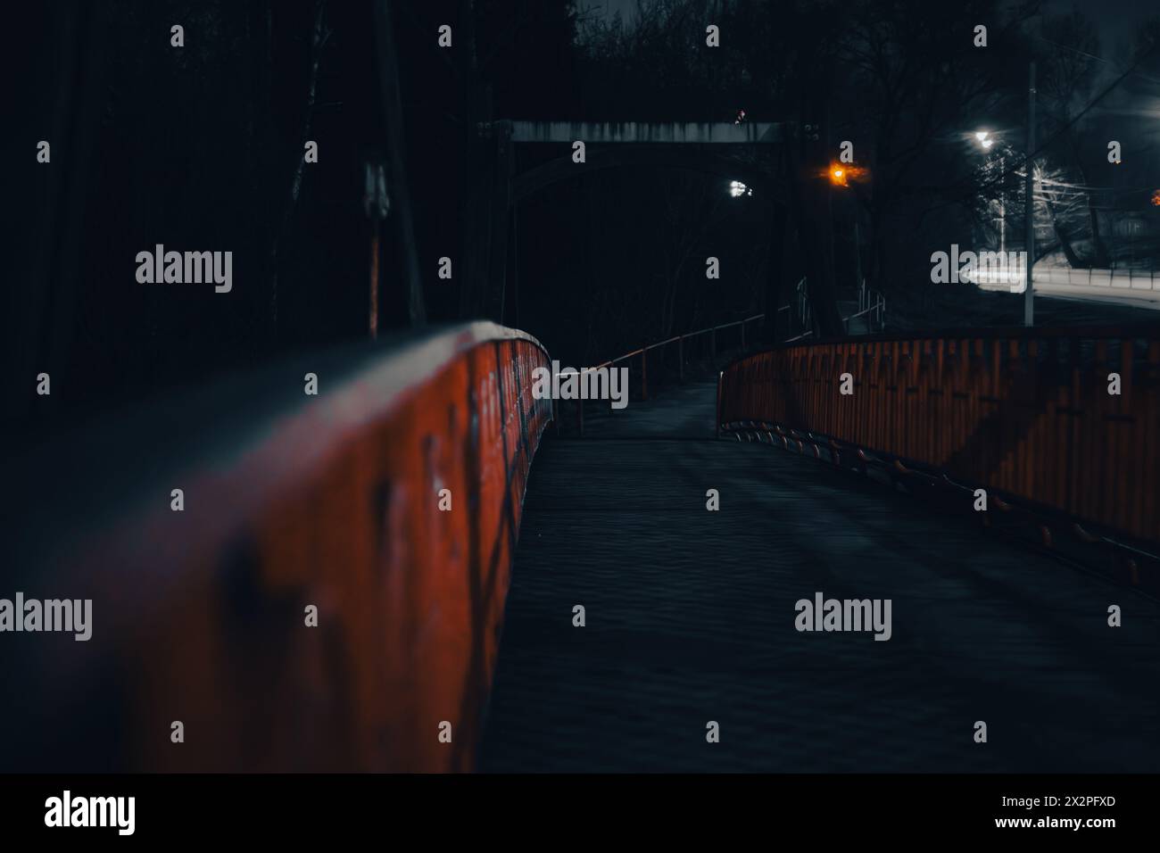 Street photo - Pedestrian Bridge. High quality photo Stock Photo - Alamy