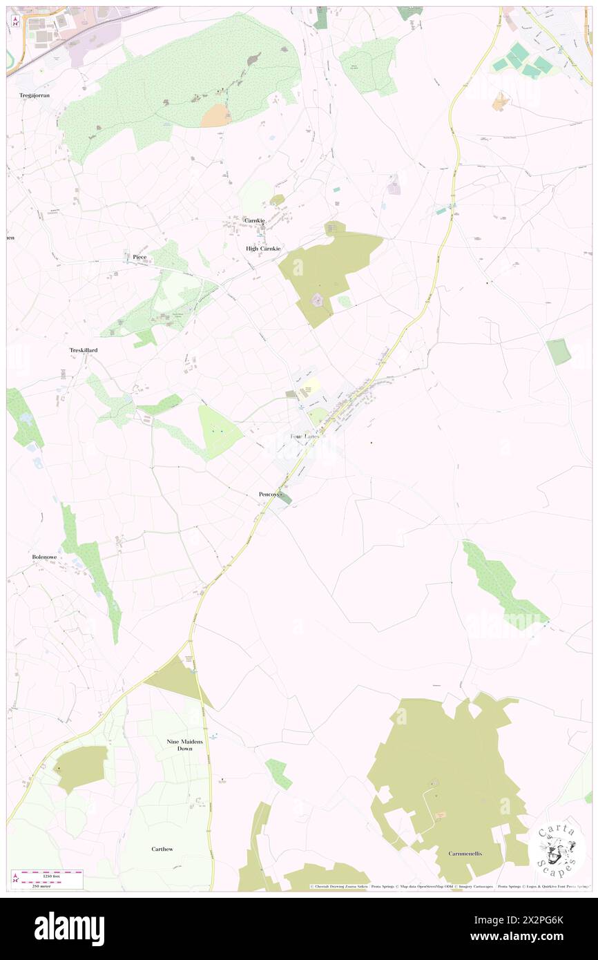 Four Lanes, Cornwall, GB, United Kingdom, England, N 50 12' 5'', S 5 14 ...