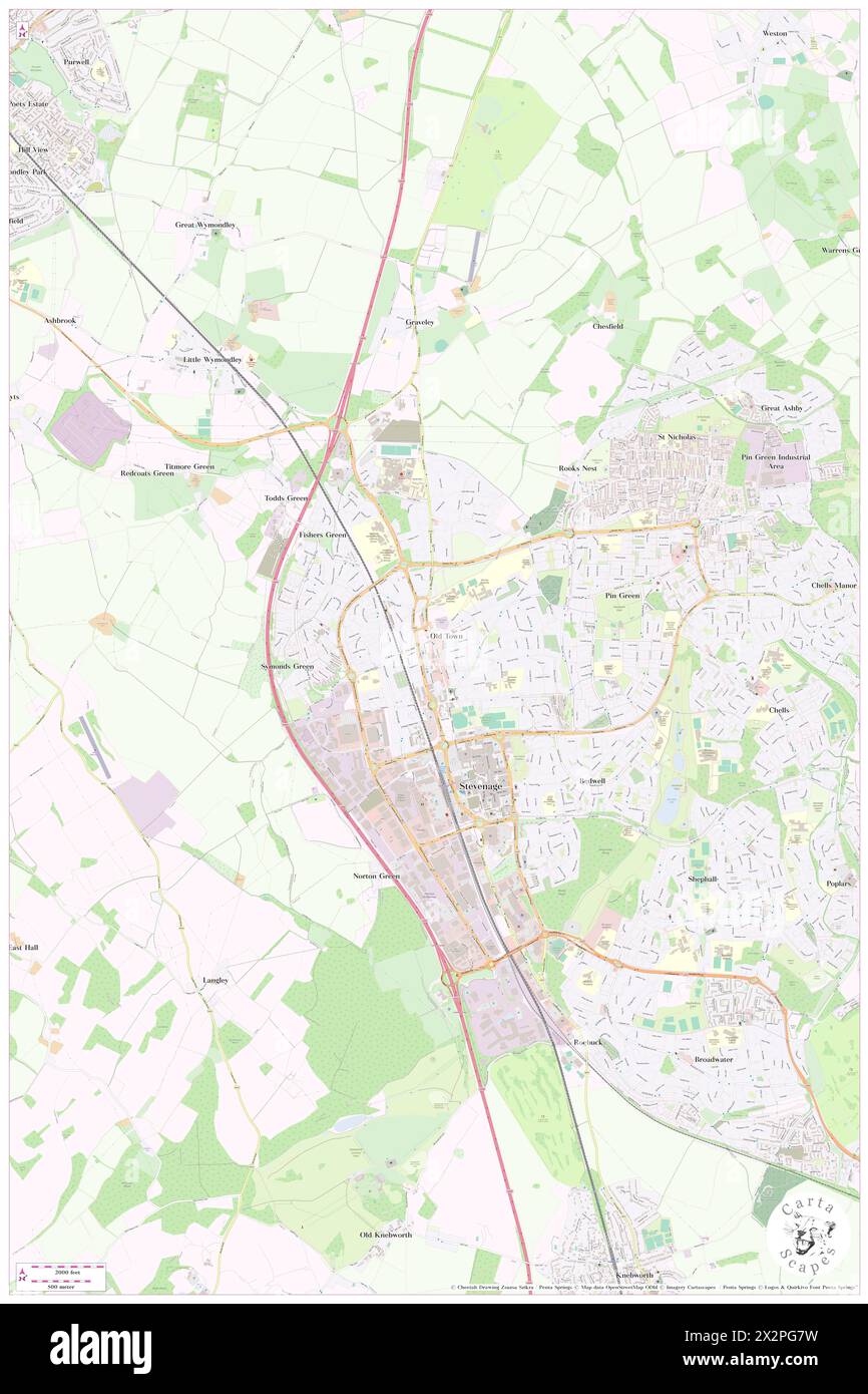 Stevenage Old Town, Hertfordshire, GB, United Kingdom, England, N 51 54 ...
