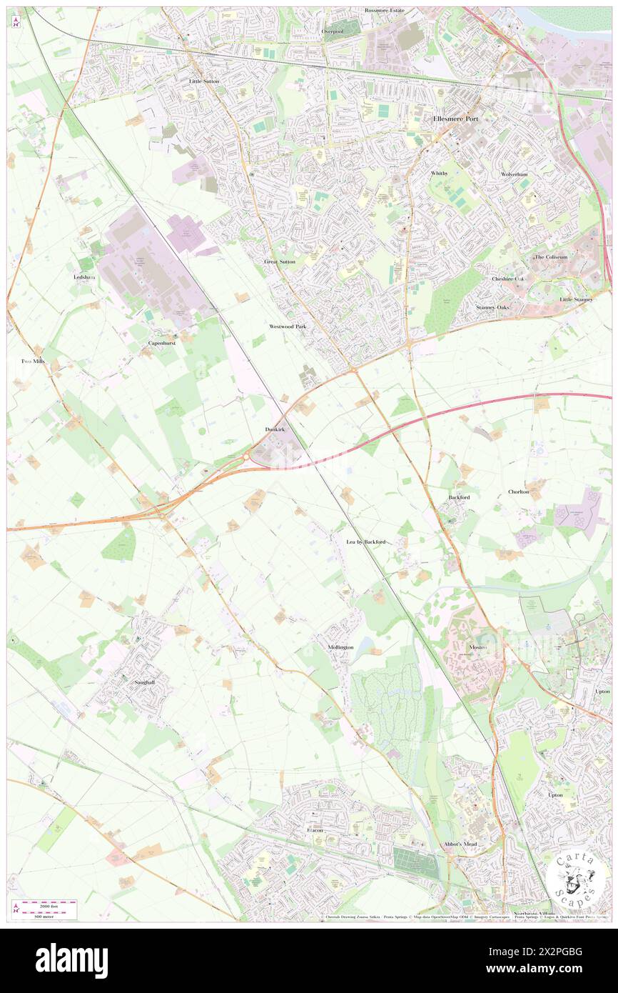 M56 Motorway, GB, United Kingdom, N 53 14' 40'', S 2 55' 35'', map ...