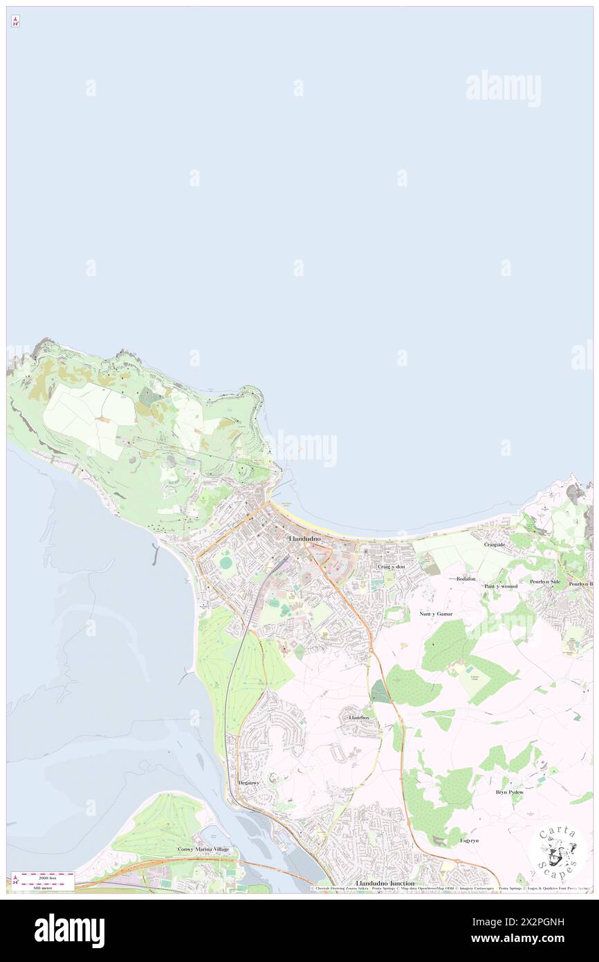 Llandudno map hi-res stock photography and images - Alamy