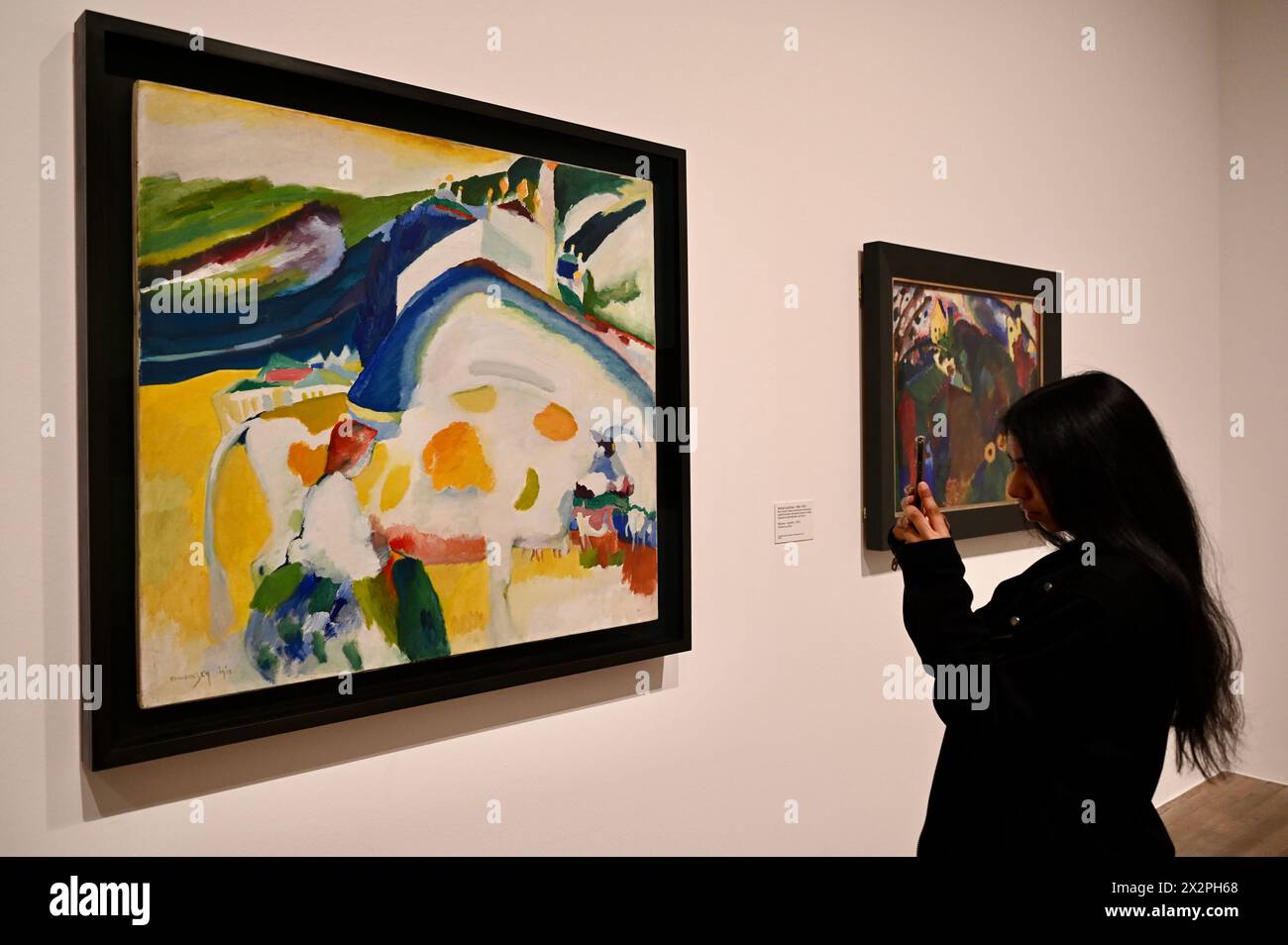 London, UK. Expressionists, Kandinsky, Munter and Blue Rider. Press ...
