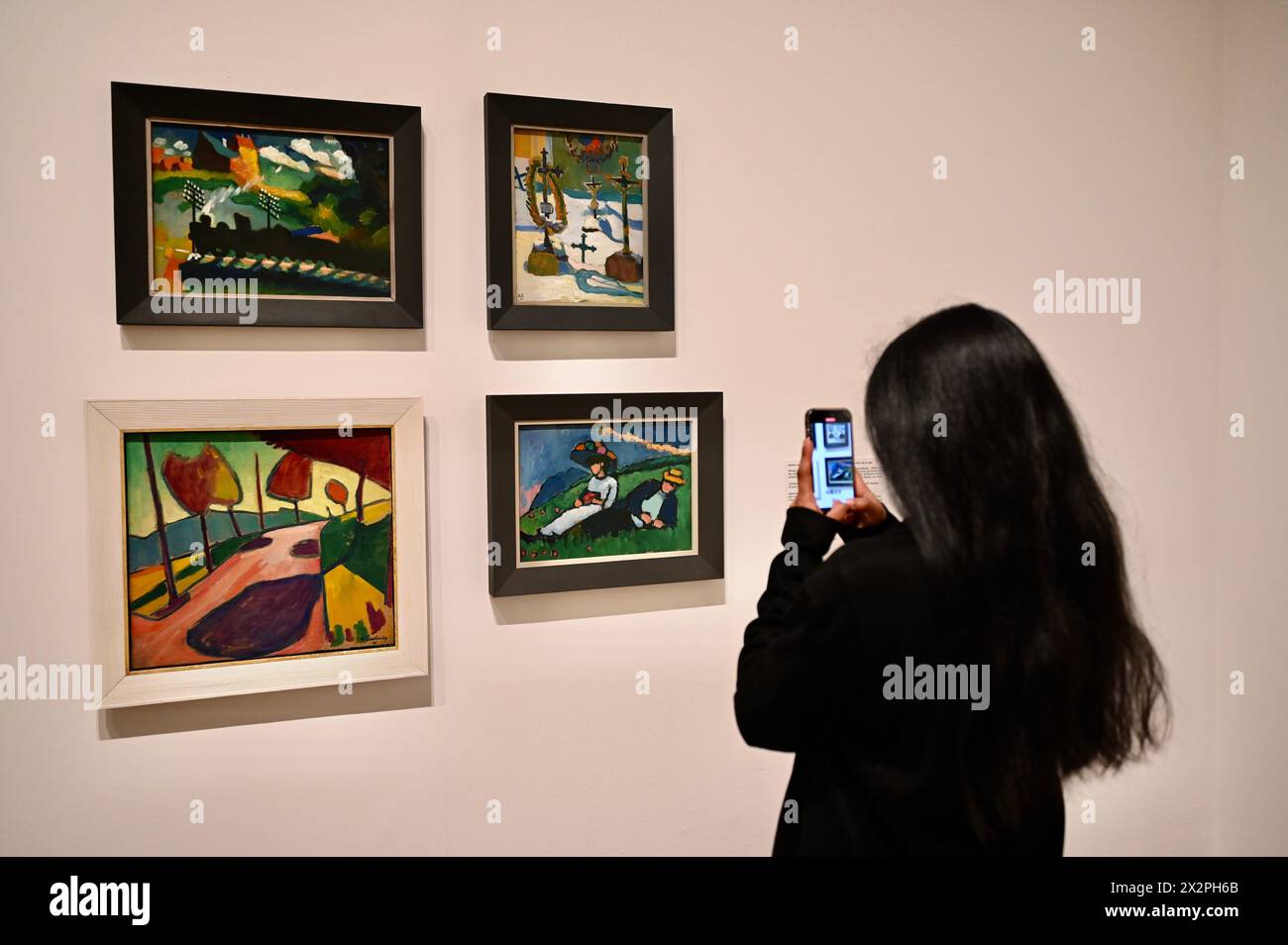 London, UK. Expressionists, Kandinsky, Munter and Blue Rider. Press ...