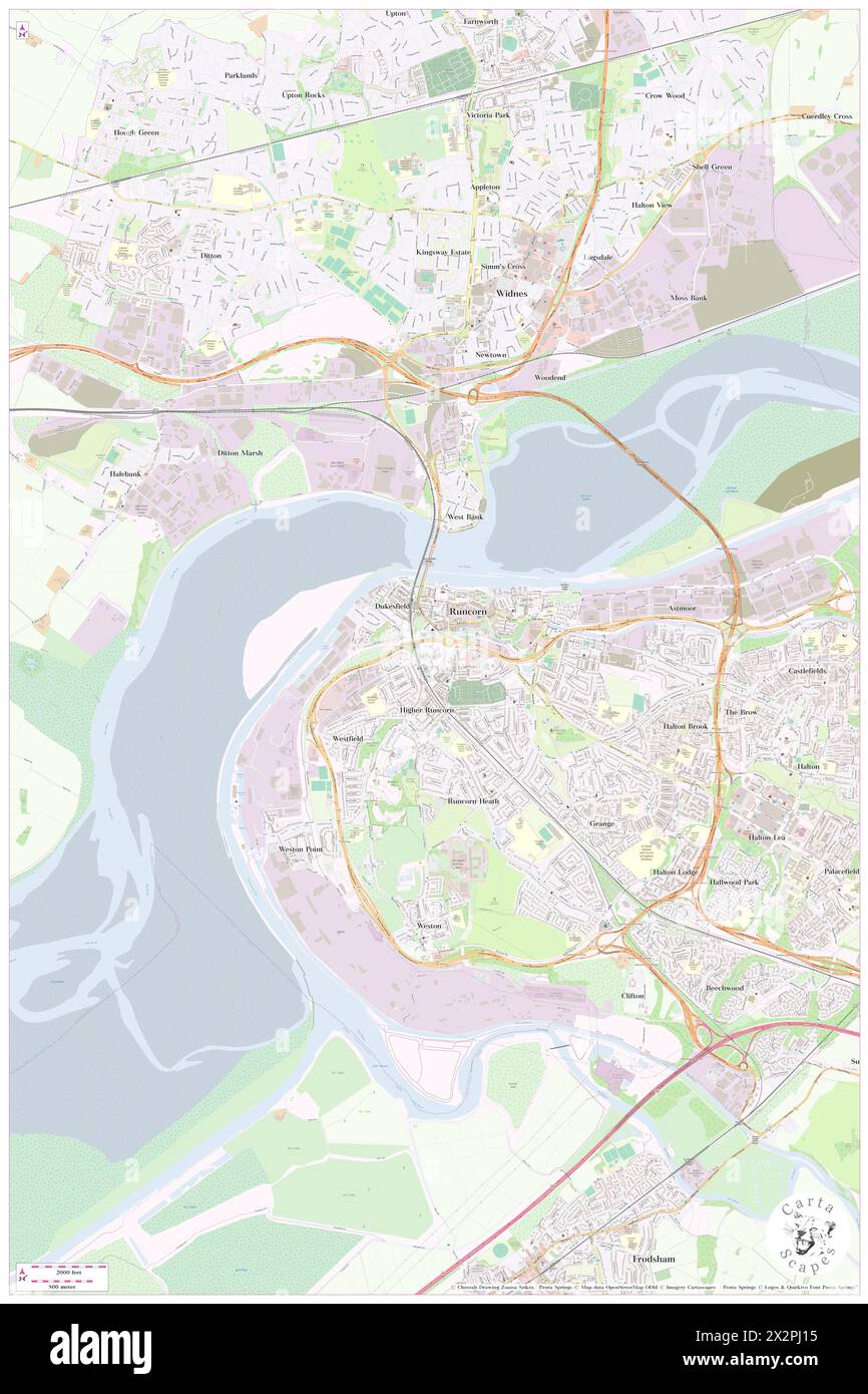 Runcorn map hi-res stock photography and images - Alamy