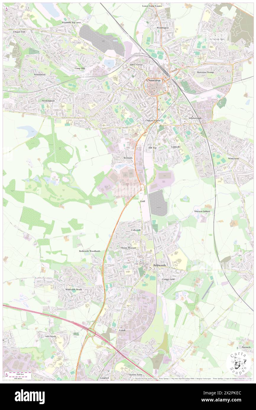 Nuneaton map hi-res stock photography and images - Alamy