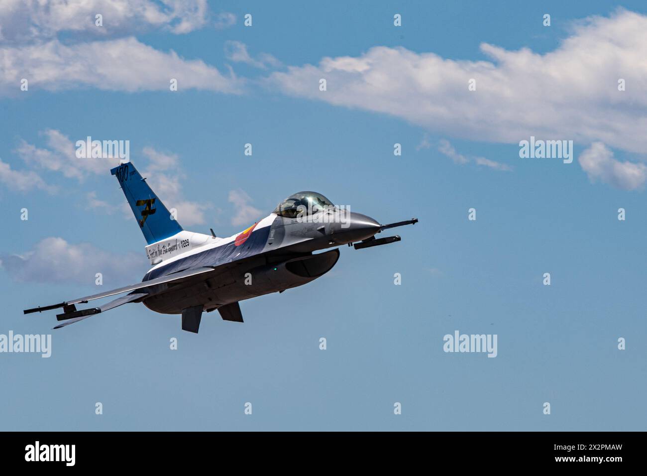 A U.S. Air Force F-16C Fighting Falcon, assigned to the 120th Fighter ...