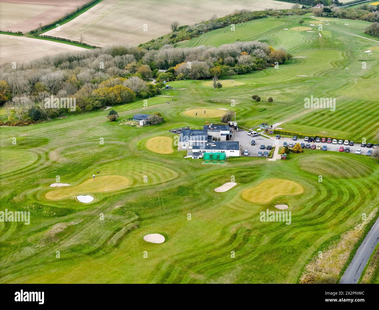 Dorchester, Dorset, UK. 23rd April 2024. UK Weather. Aerial view of ...