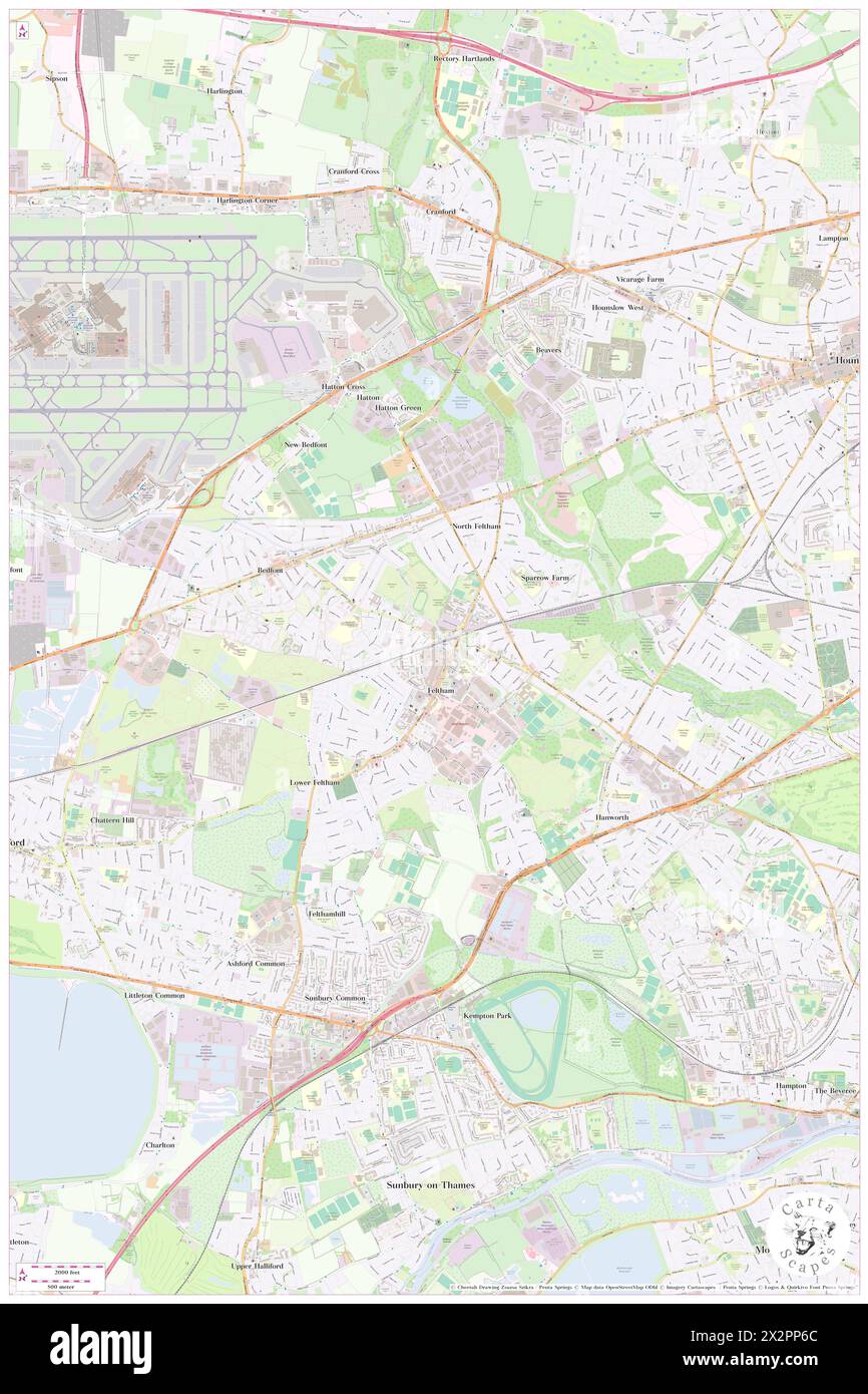 Feltham map hi-res stock photography and images - Alamy