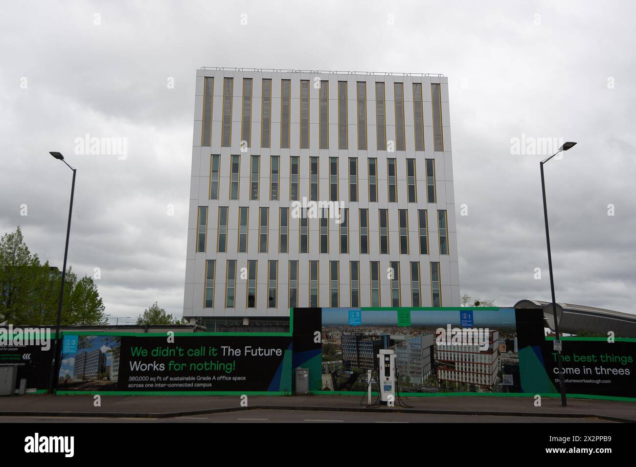 Slough, Berkshire, UK. 19th April, 2024. The Future Works, a modern ...