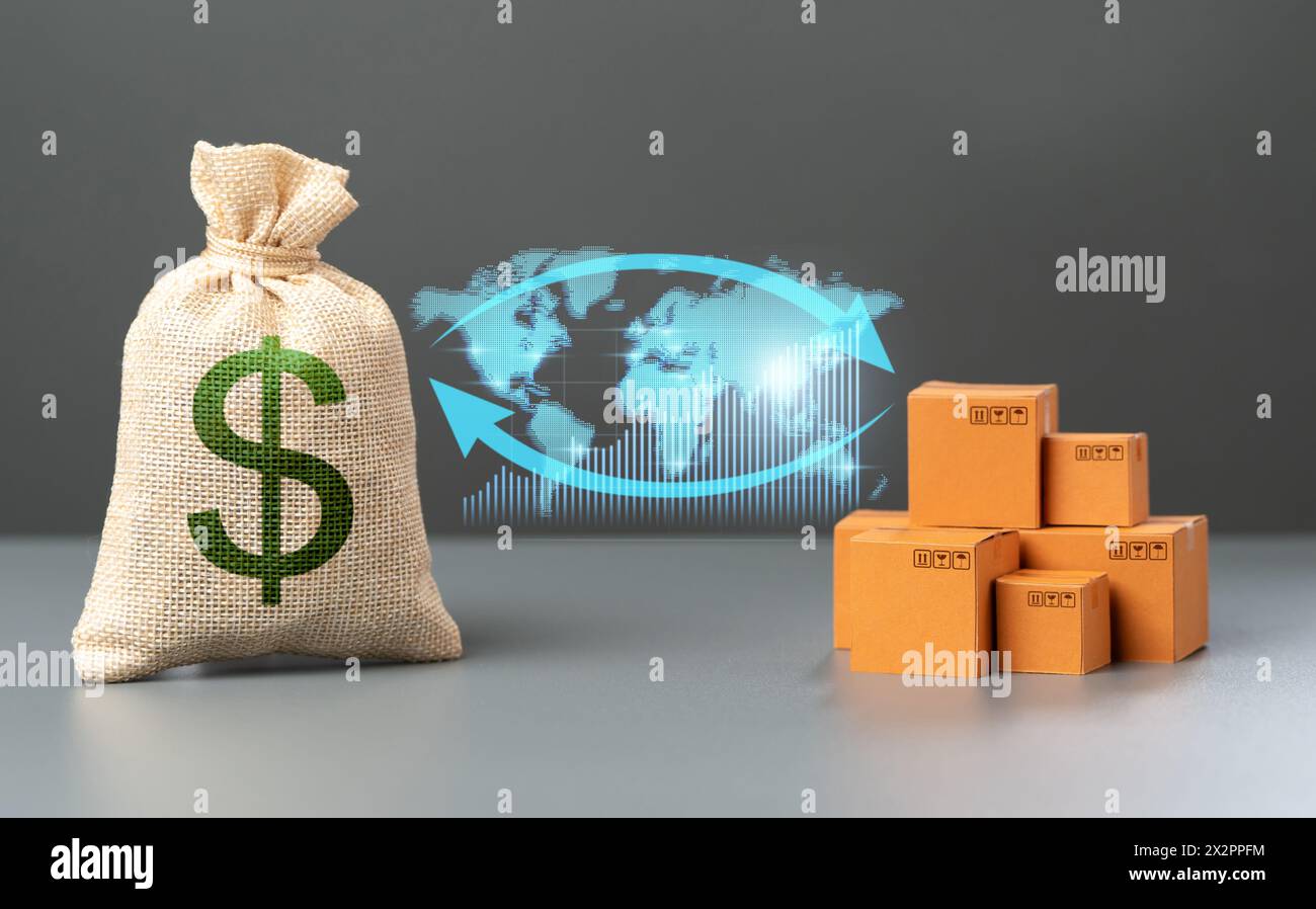 Import export world map by product hi-res stock photography and images ...